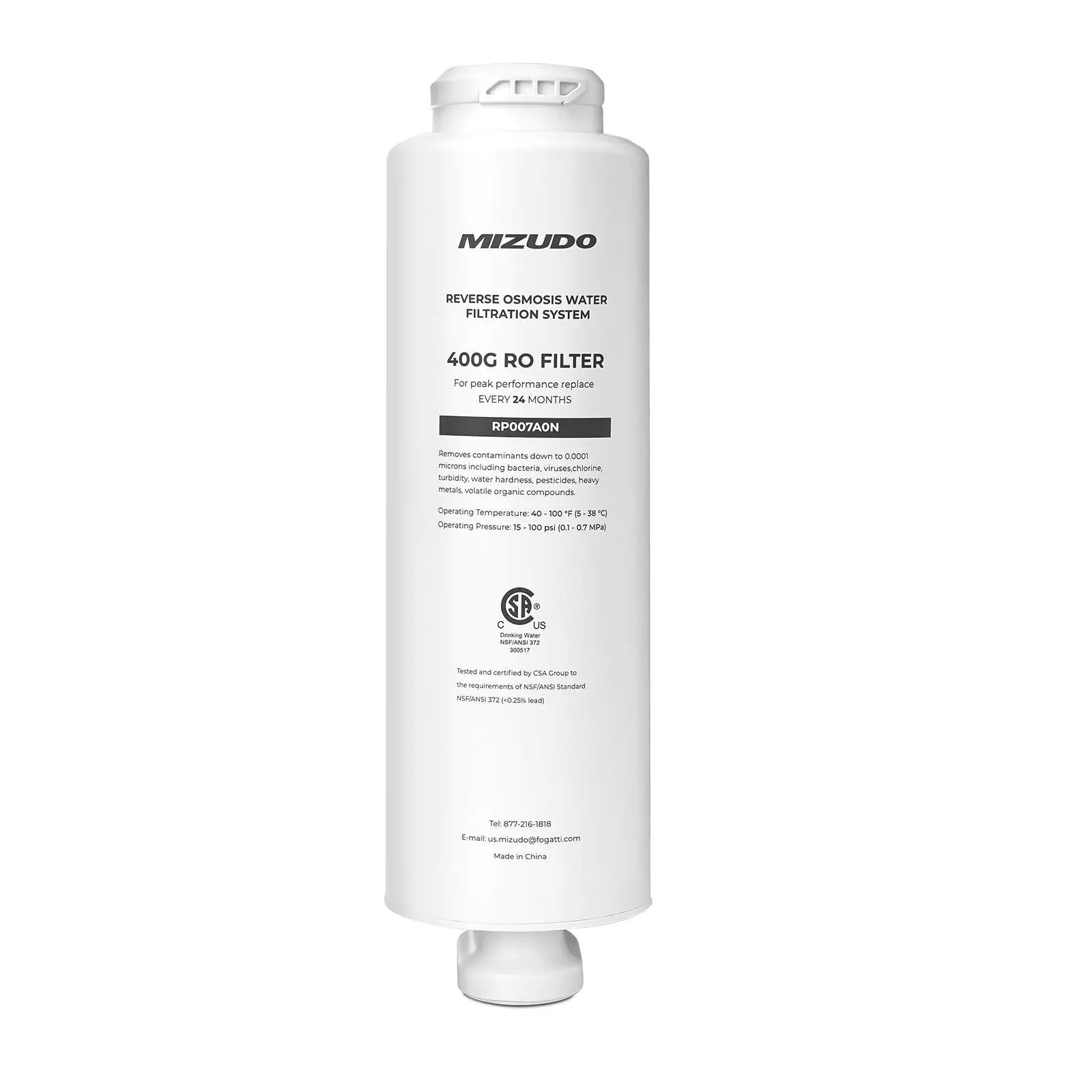 RO Filter for Mizudo Pureflo 400G Reverse Osmosis Water Filter, Tankle